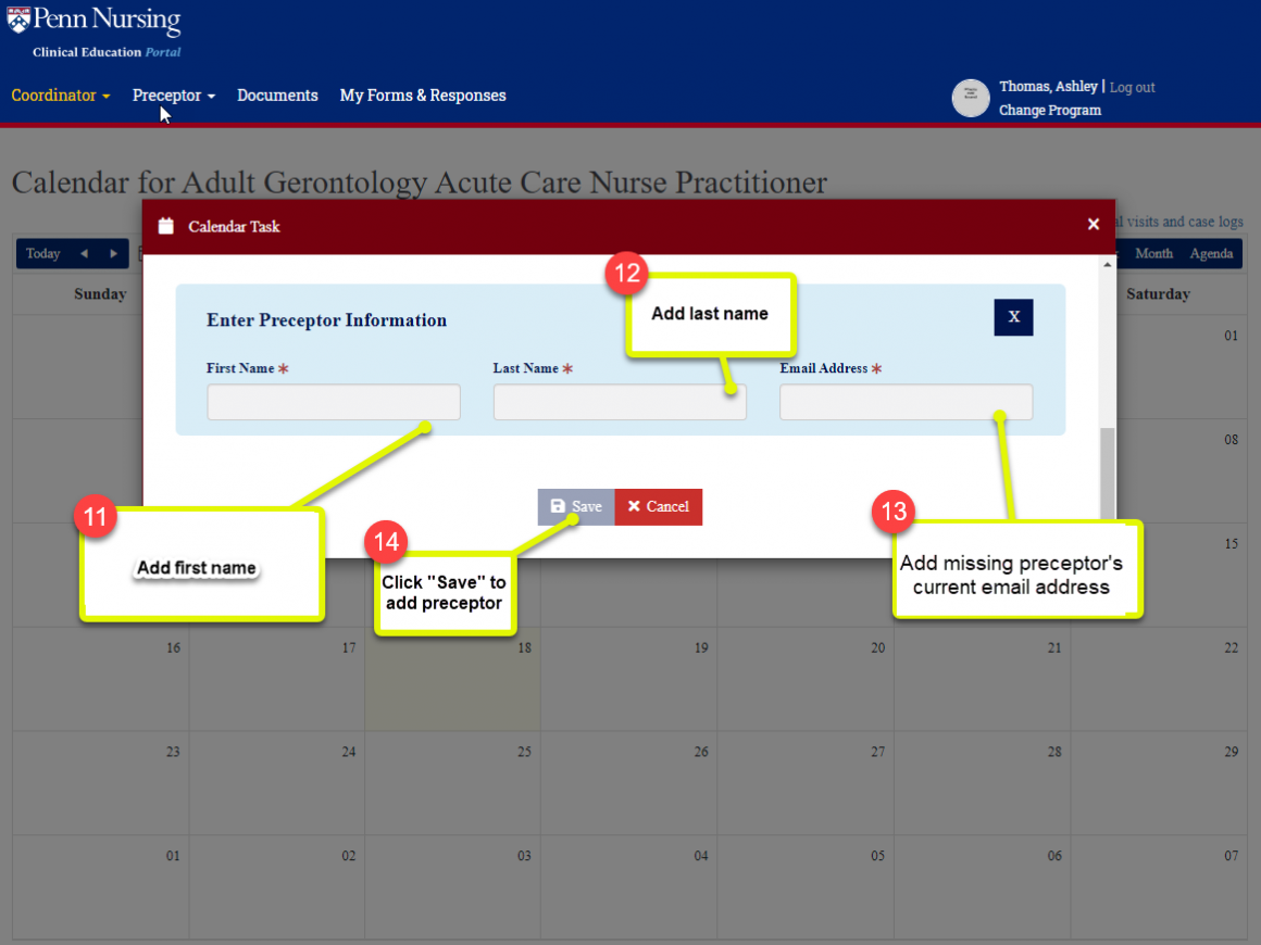 Calendar – CEP