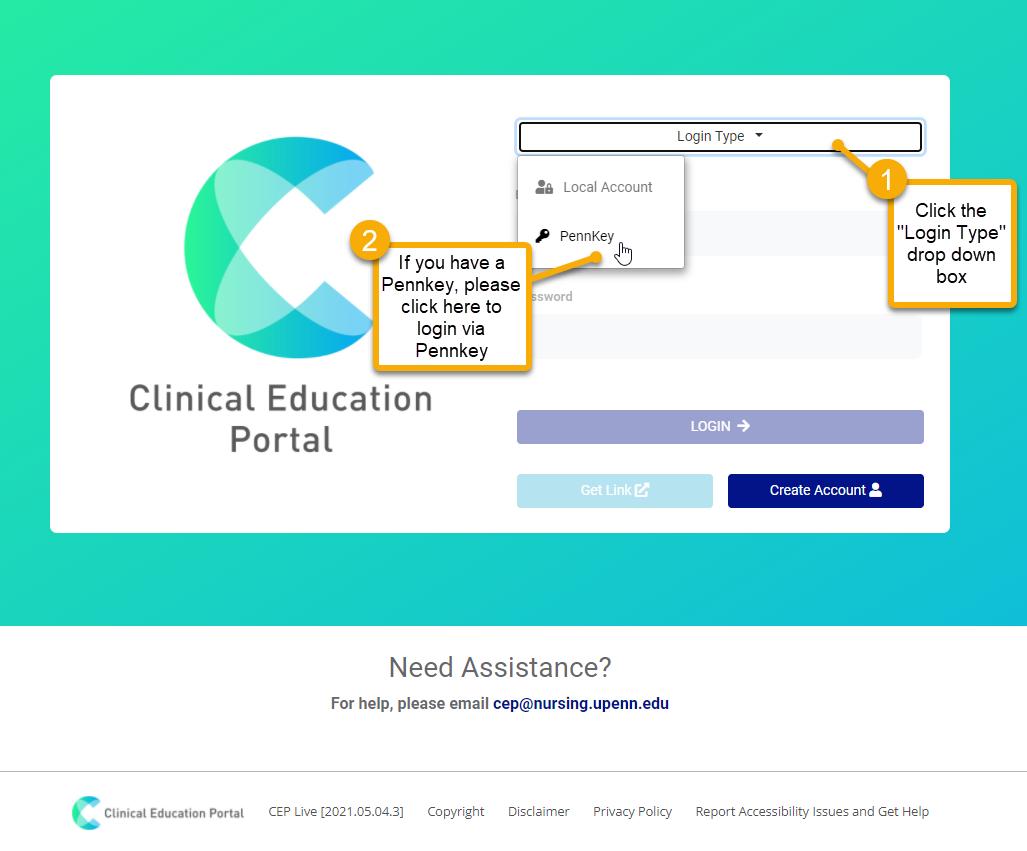 New preceptor login for Pennkey – CEP